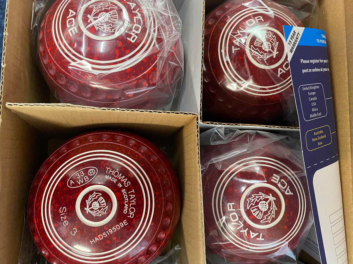 Taylor Ace Lawn Bowls Size 3 Pro Grip – David Gourlay Bowls