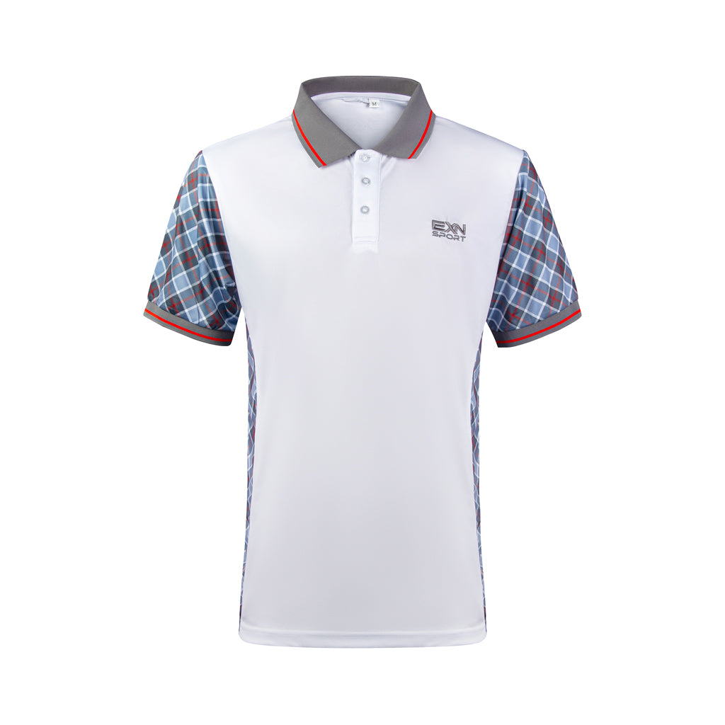NEW - EXN Sport Tartan Performance Polo Red/Grey – David Gourlay Bowls